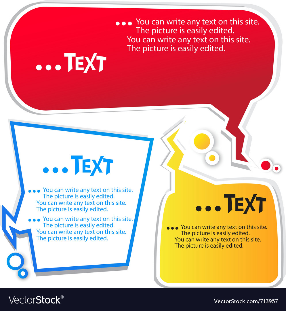 Colorful speech frames Royalty Free Vector Image