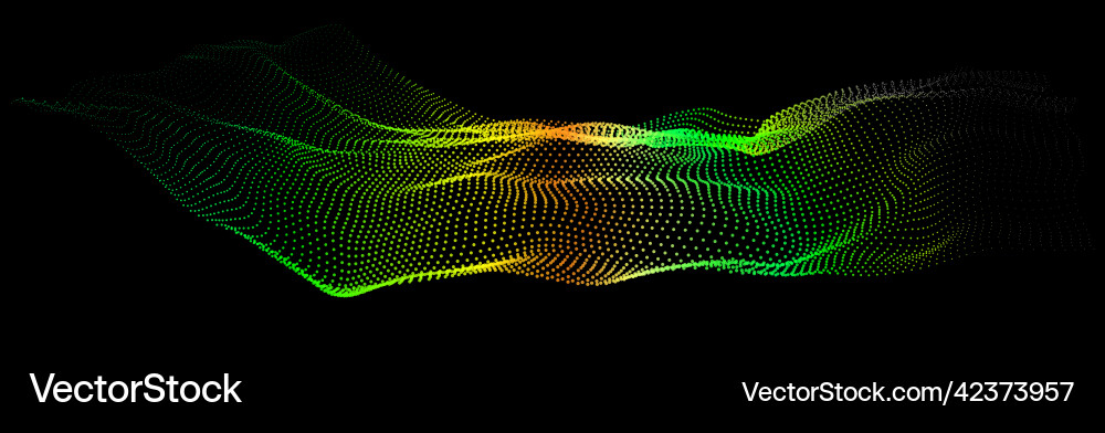 Deep data as part of big point wave ui hud Vector Image