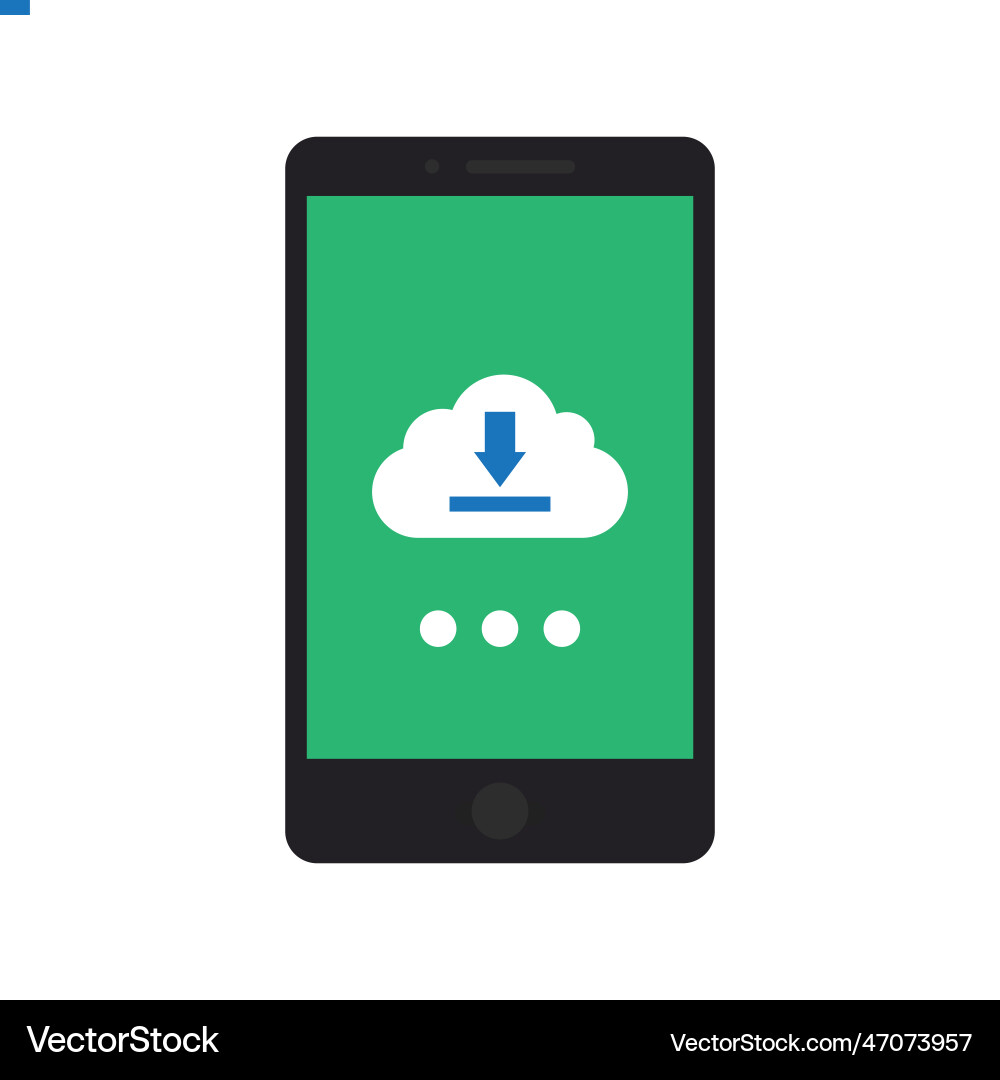 Download to phone icon image suitable Royalty Free Vector