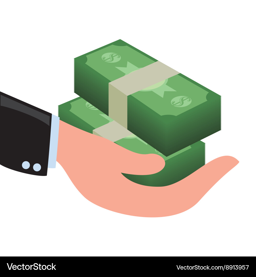 Financial item design money icon flat Royalty Free Vector