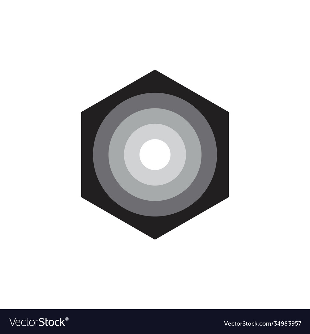 Hexagonal gradient symbol logo Royalty Free Vector Image