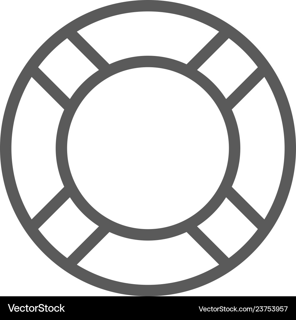 Lifebuoy line icon Royalty Free Vector Image - VectorStock
