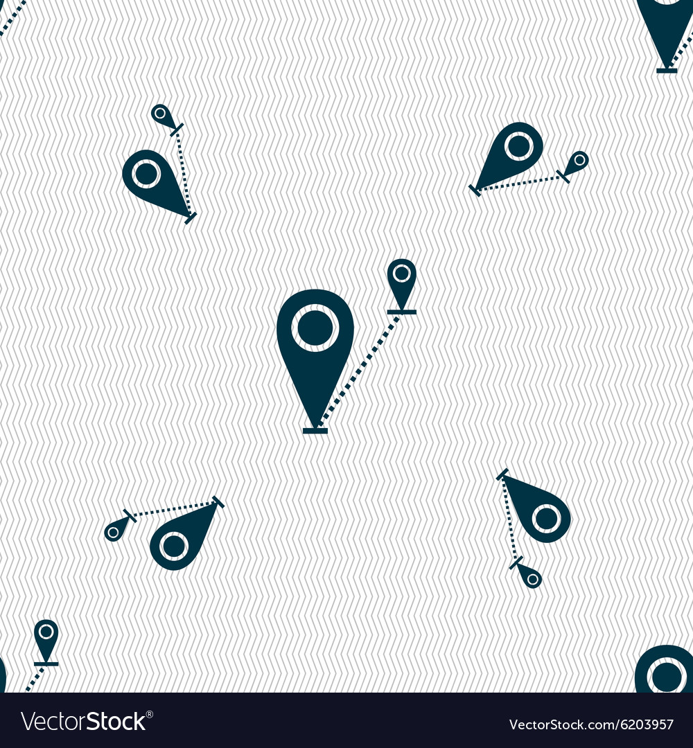 Map pointer icon sign seamless pattern Royalty Free Vector