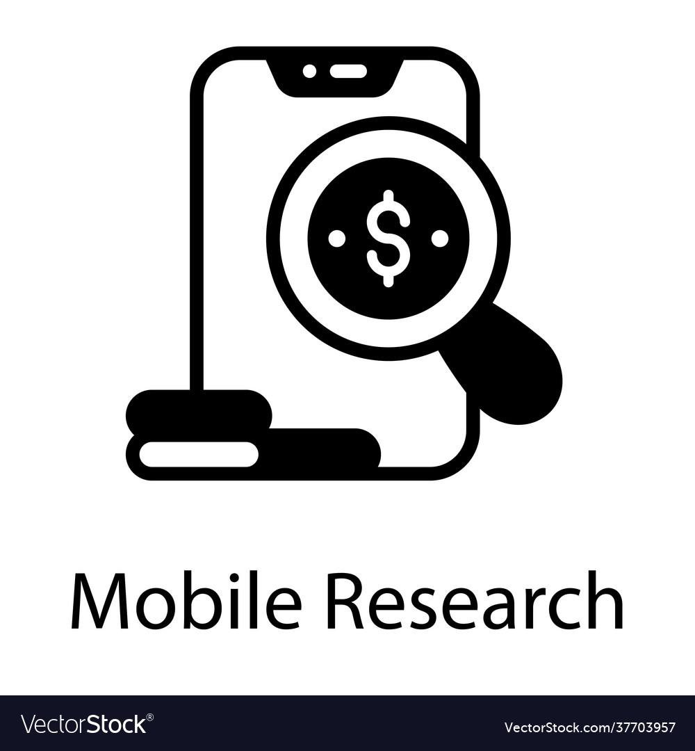 Mobile research Royalty Free Vector Image - VectorStock