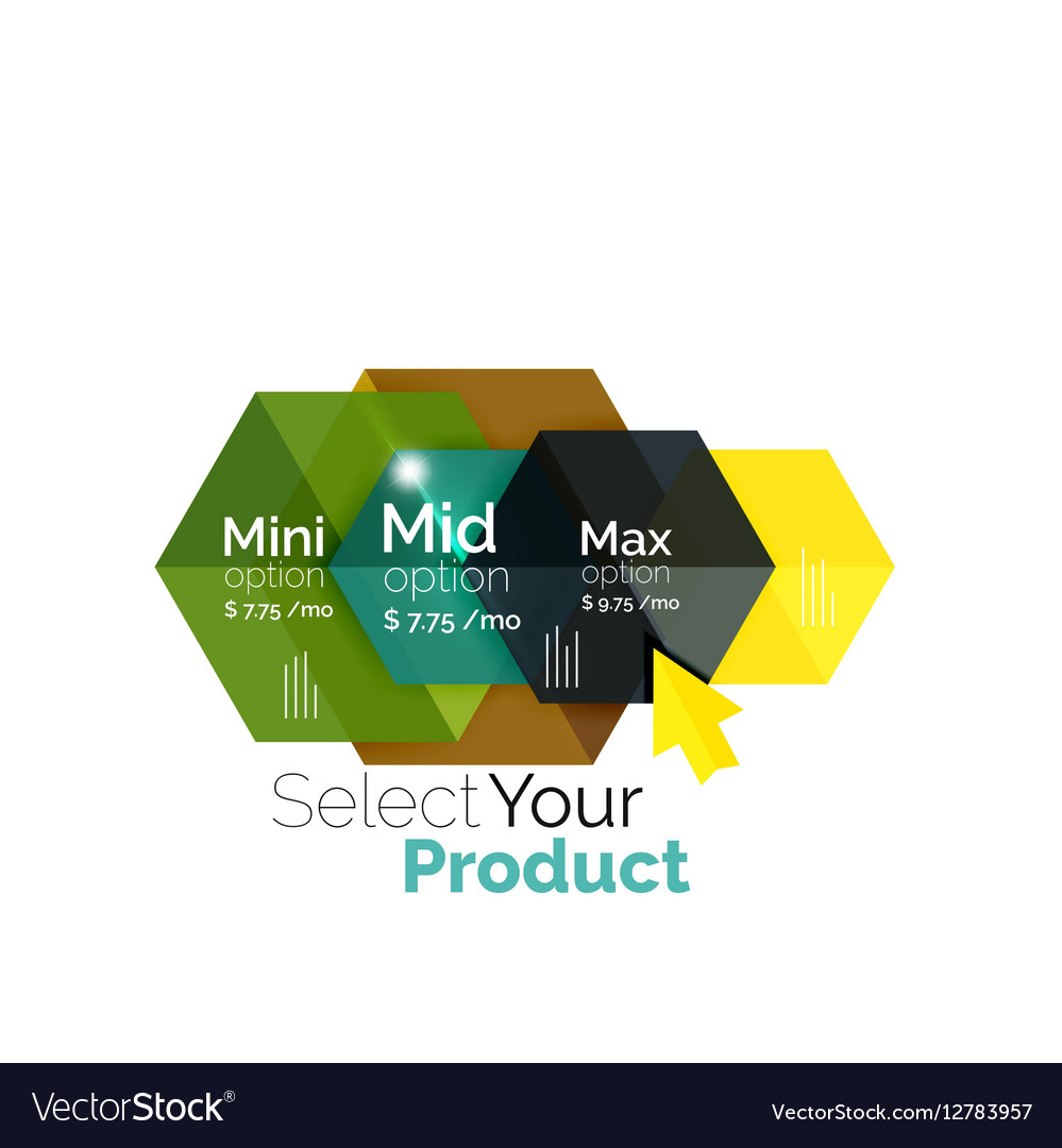 Option select template Royalty Free Vector Image