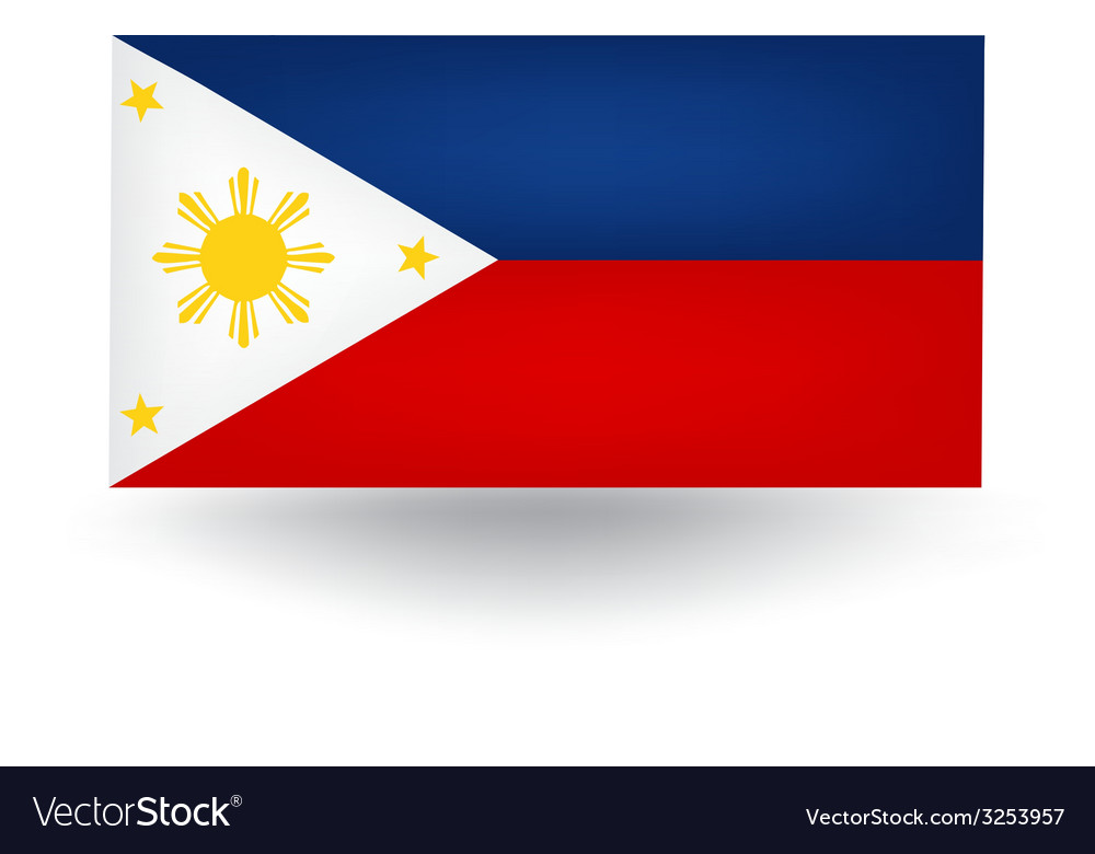 Philippines flag Royalty Free Vector Image - VectorStock