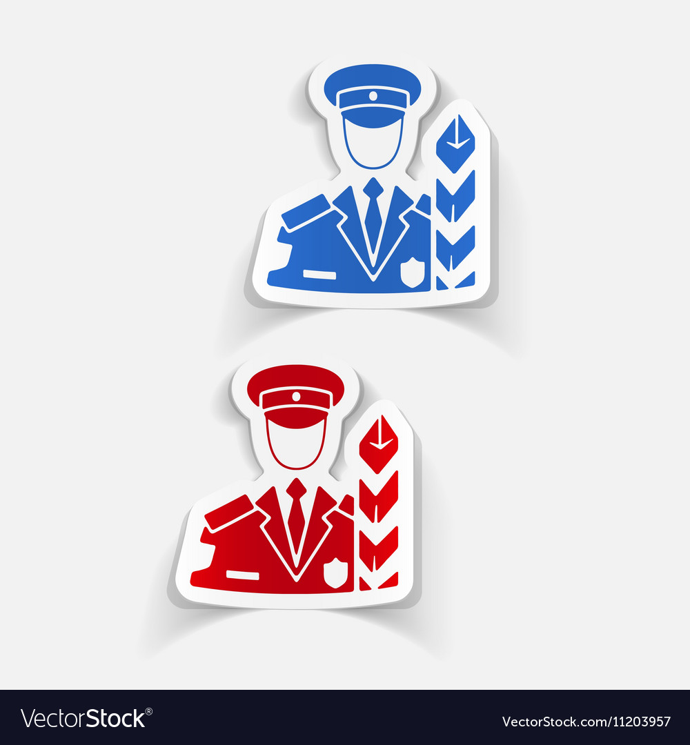 Realistic design element customs inspector Vector Image