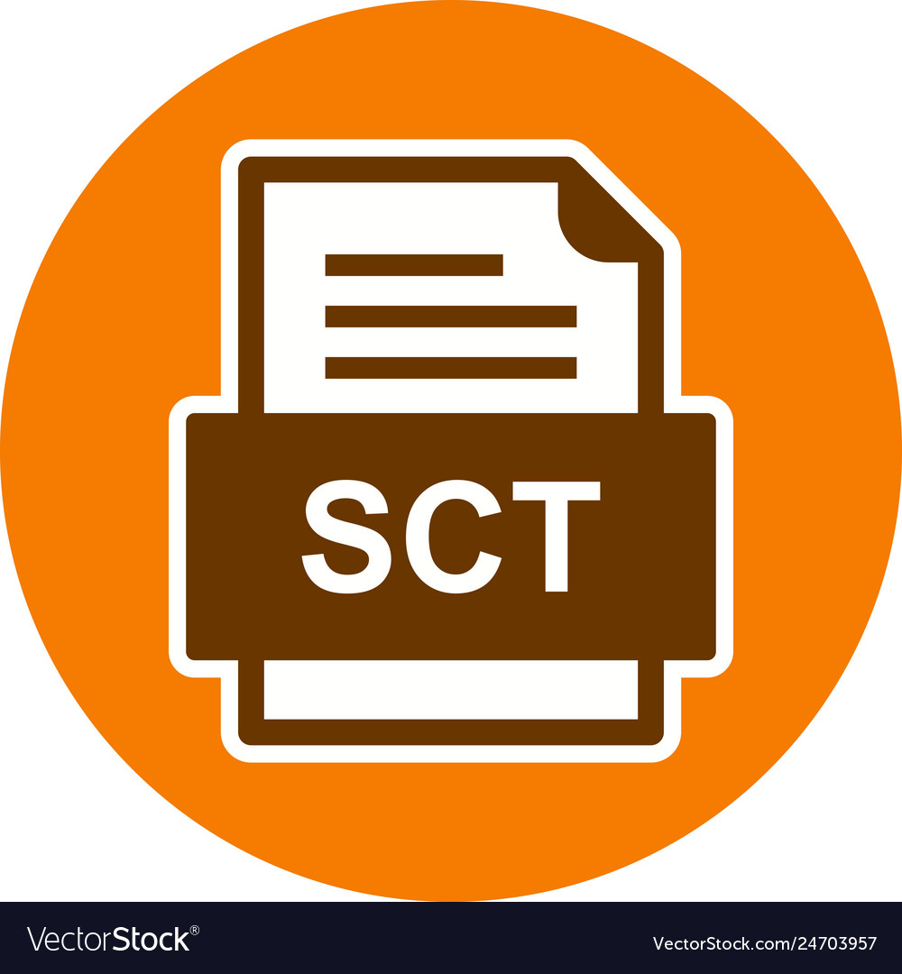 Sct file document icon Royalty Free Vector Image