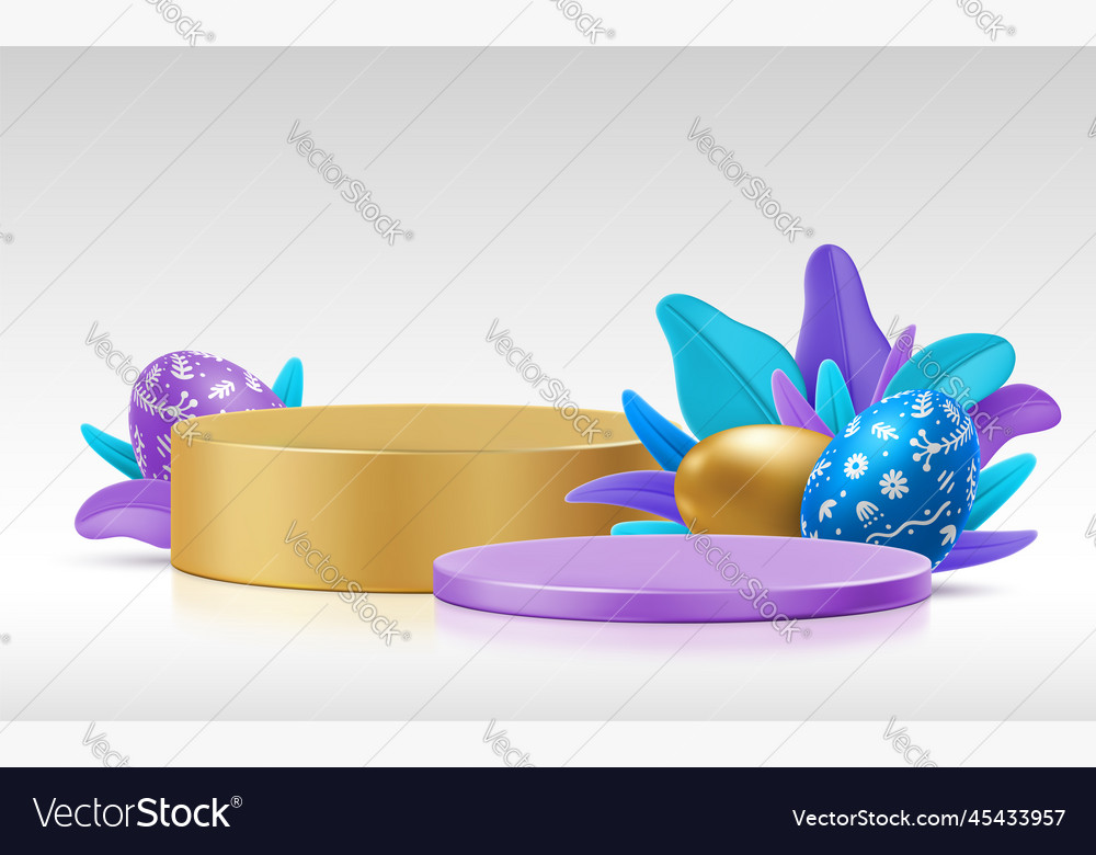 Template of 3d platforms for your object Vector Image