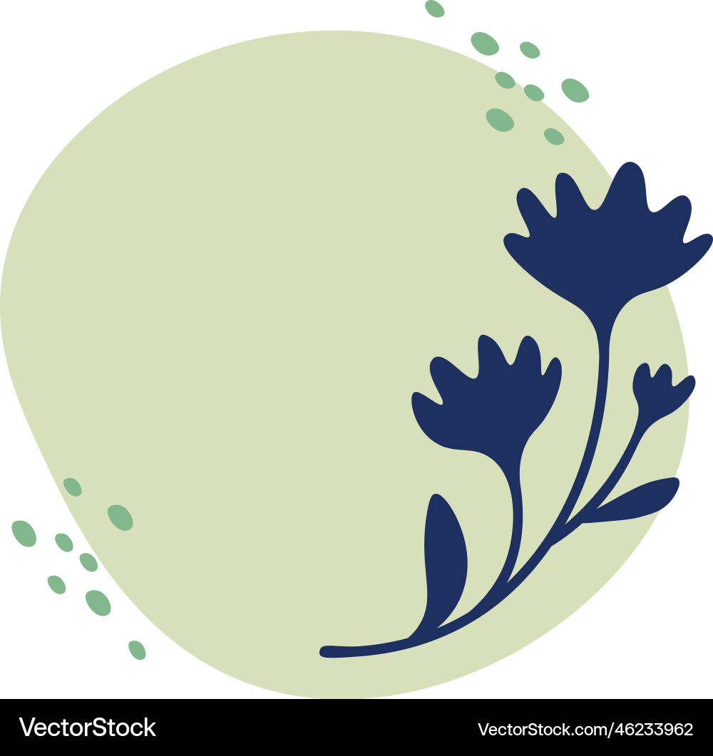 Abstract shape of branch floral frame design Vector Image