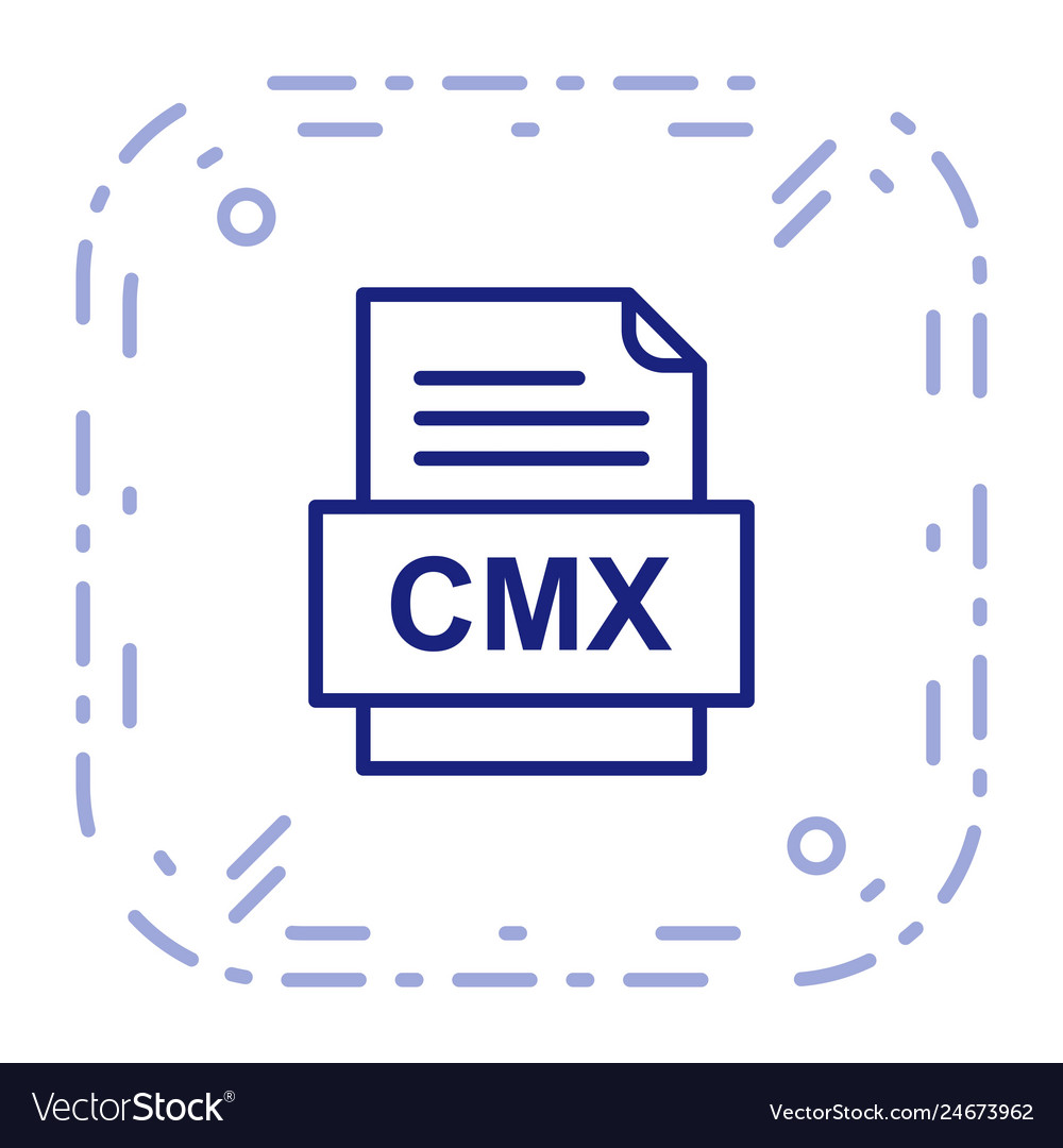 Cmx File Document Icon Royalty Free Vector Image