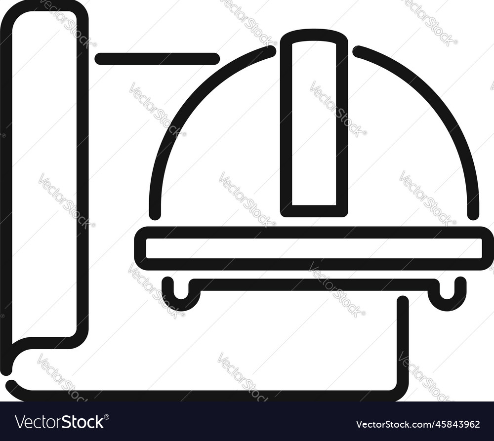 Construction technical document icon outline Vector Image