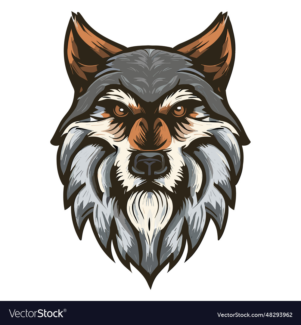 Dynamic wolf running scene Royalty Free Vector Image
