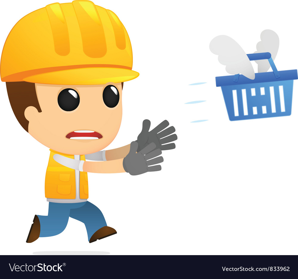 Funny cartoon builder Royalty Free Vector Image
