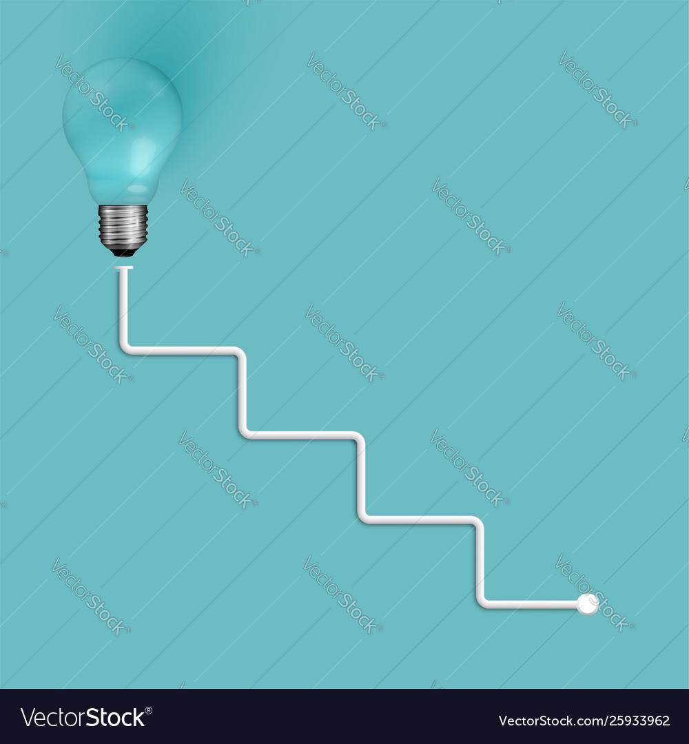 High detailed realistic light bulb Royalty Free Vector Image