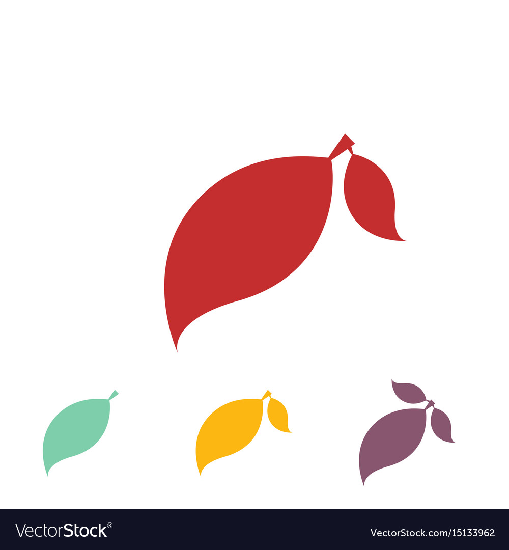 Leaf icon or element isolated Royalty Free Vector Image