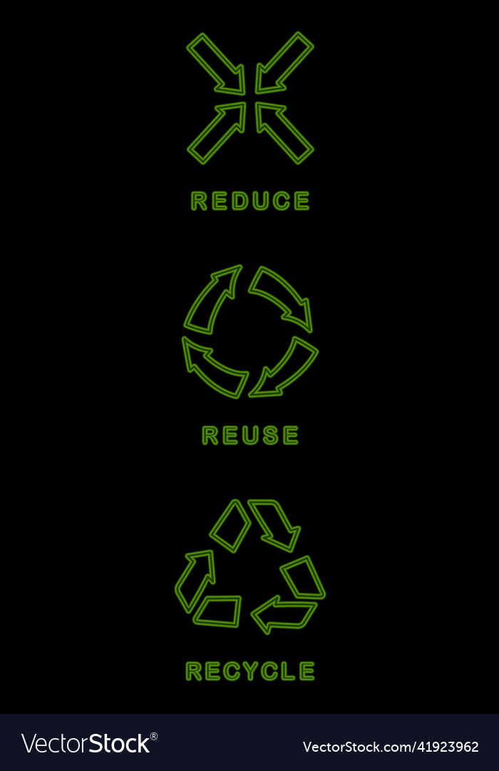 Main eco symbols 3 r s of the environment Vector Image