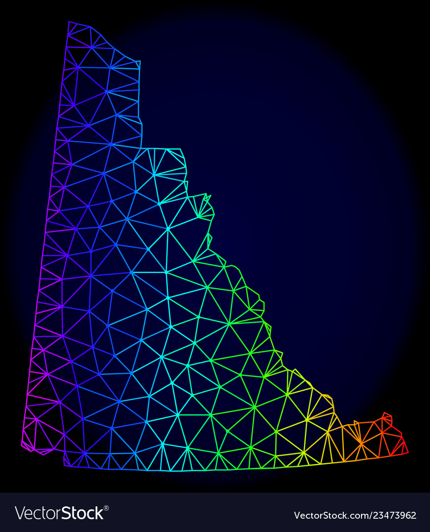 Polygonal network spectrum mesh map Royalty Free Vector