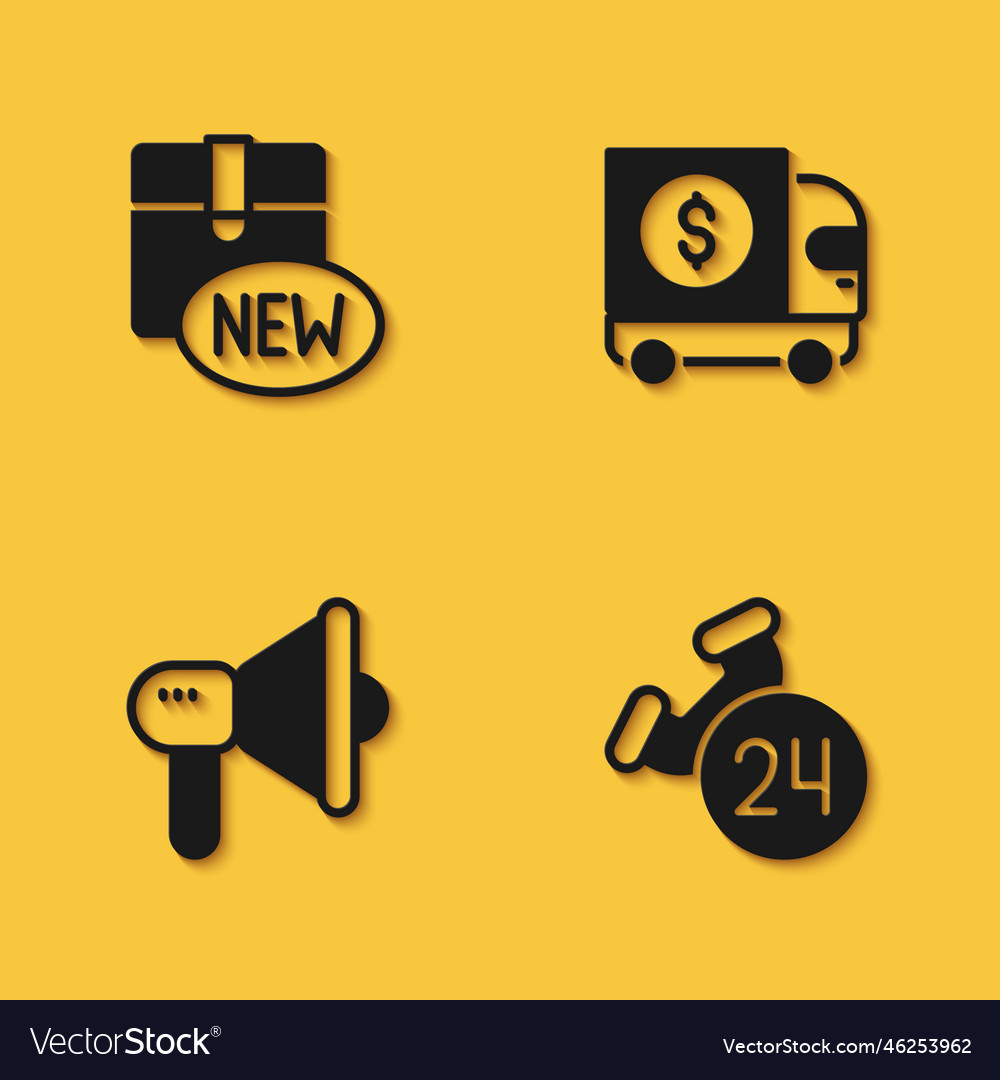 Set new collection telephone 24 hours support Vector Image