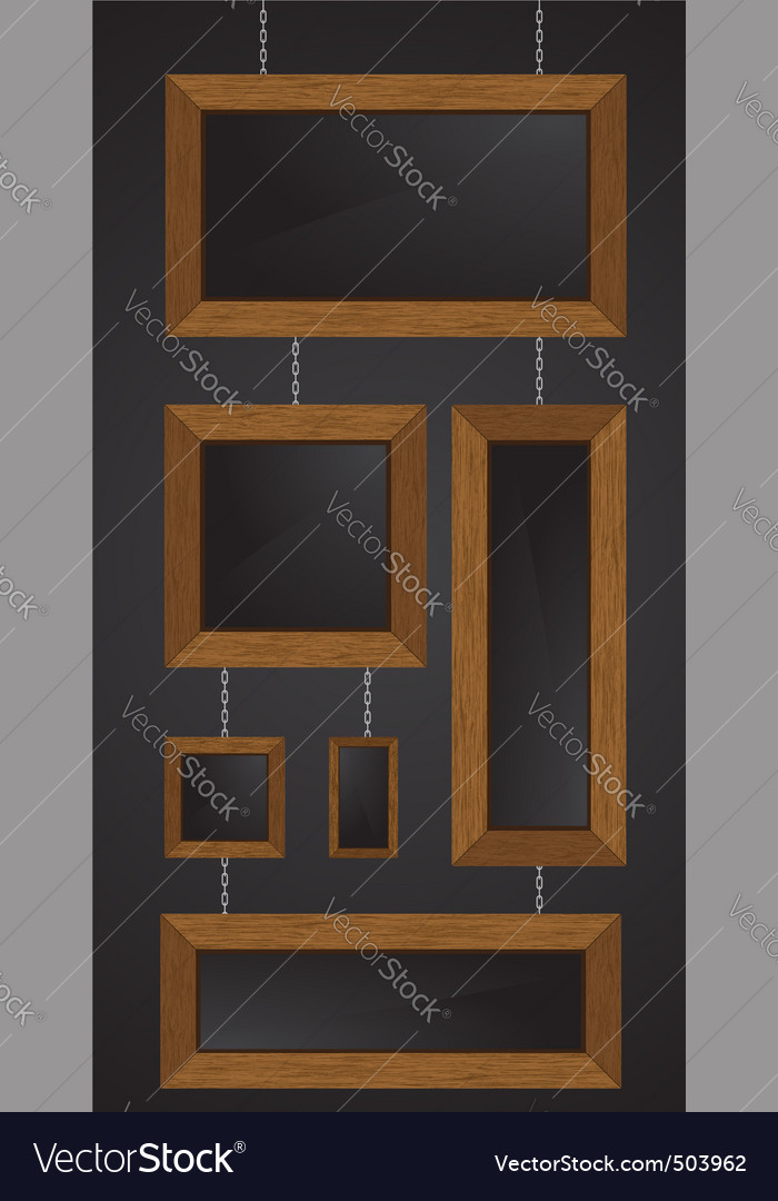 Wood frames Royalty Free Vector Image - VectorStock