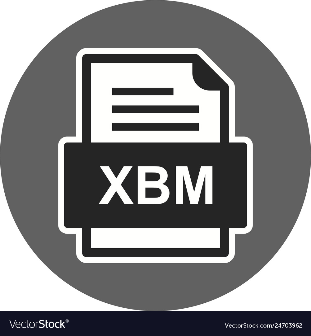 Xbm file document icon Royalty Free Vector Image