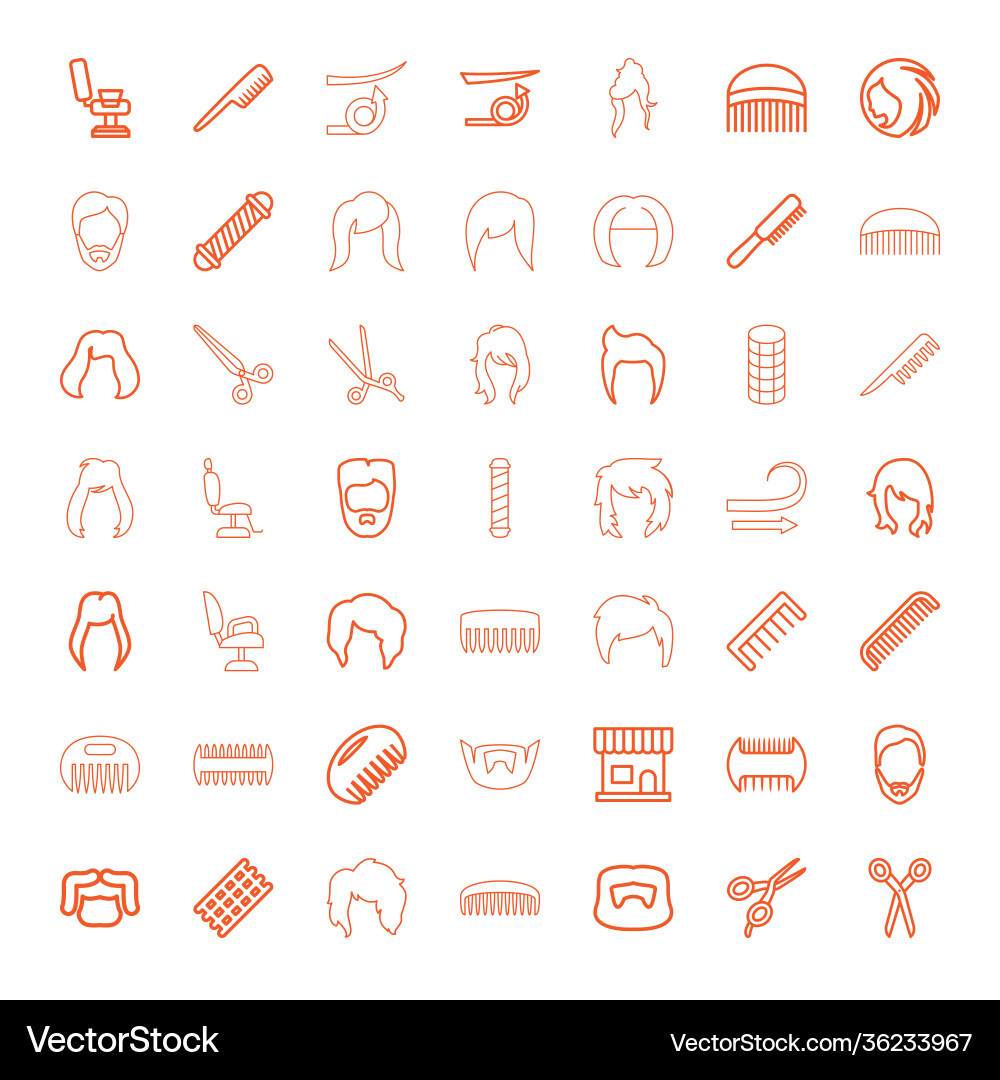 49 haircut icons Royalty Free Vector Image - VectorStock