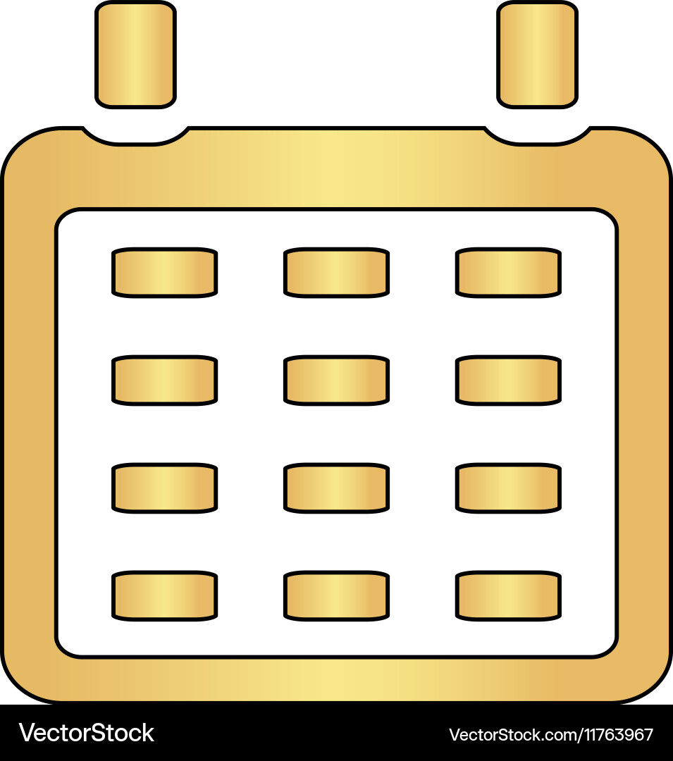 Calendar computer symbol Royalty Free Vector Image