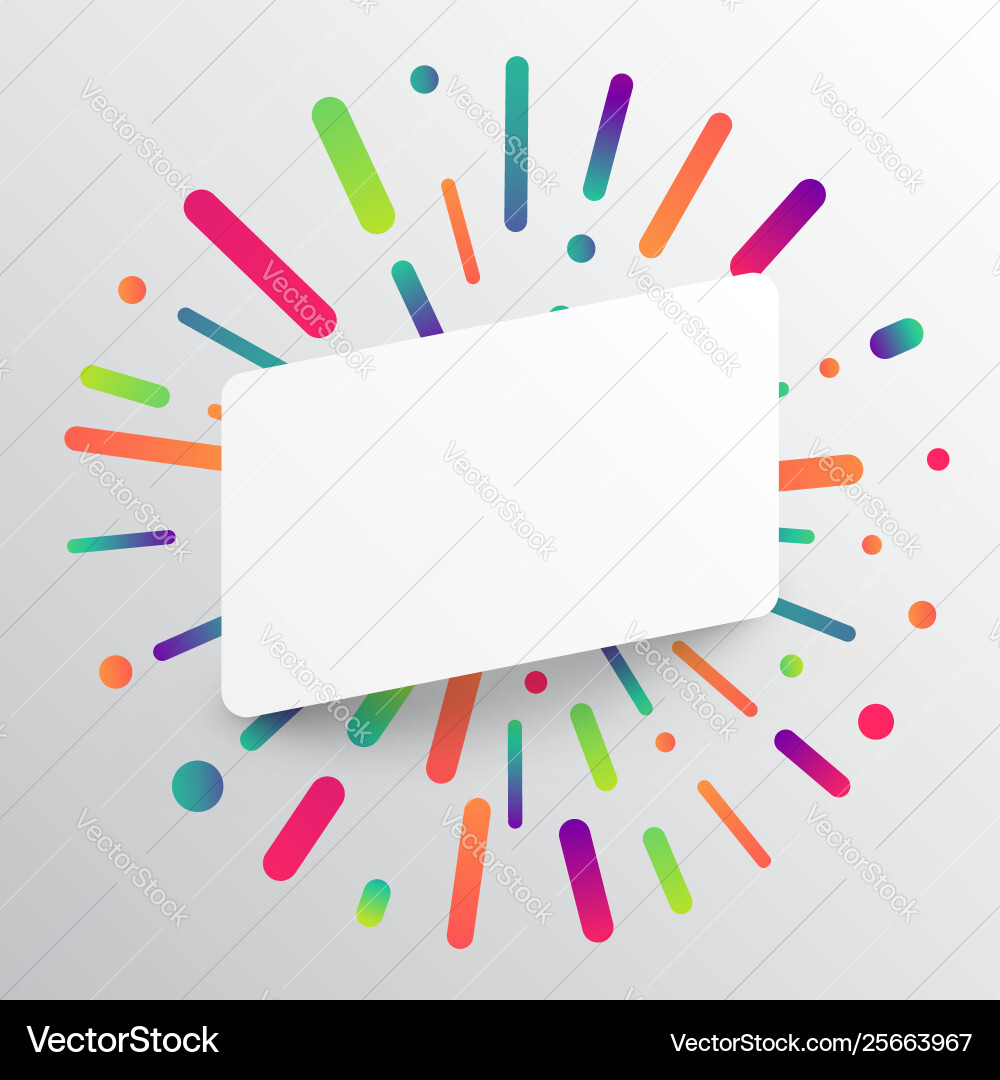Clean and colorful template for advertising Vector Image