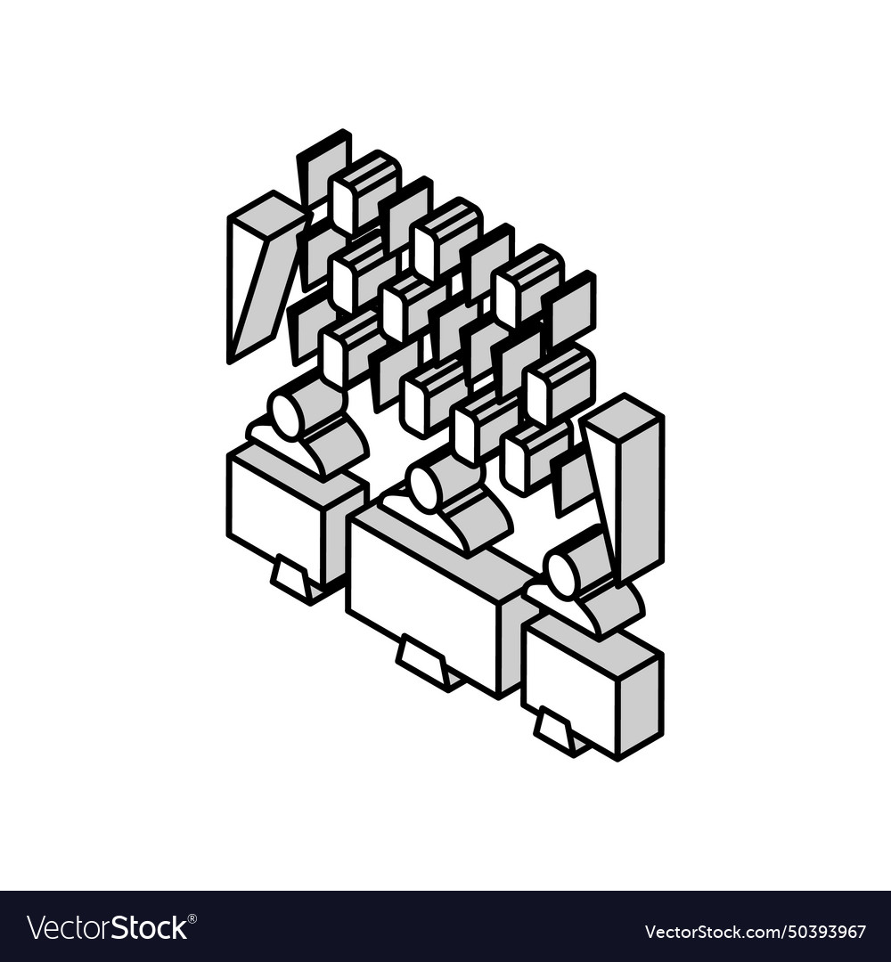 Coding teamwork isometric icon Royalty Free Vector Image Coding teamwork isometric icon Royalty Free Vector Image