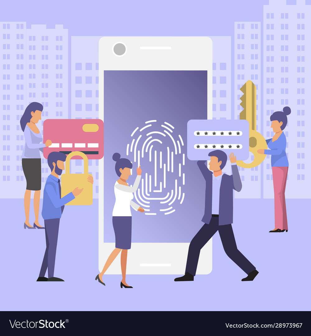 Finger authentication fingerprint screening Vector Image Finger authentication fingerprint screening Vector Image