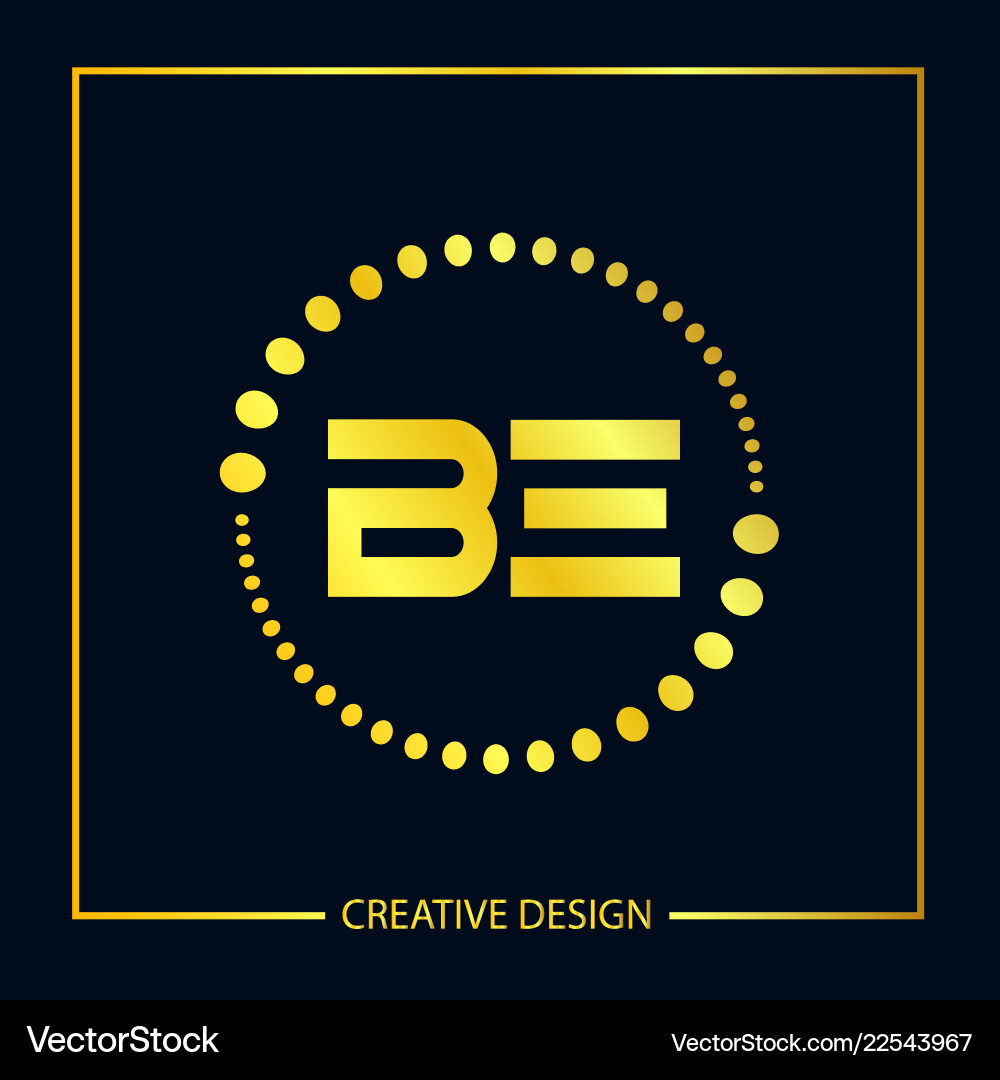 Initial letter be logo template design Royalty Free Vector