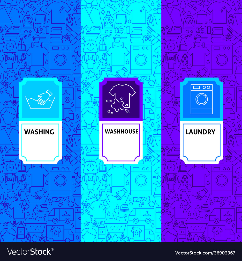 Laundry package labels Royalty Free Vector Image