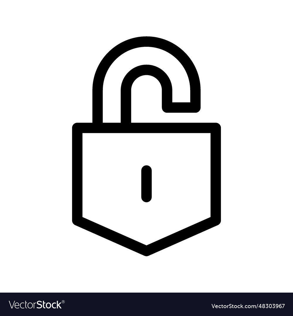 Open lock icon Royalty Free Vector Image - VectorStock