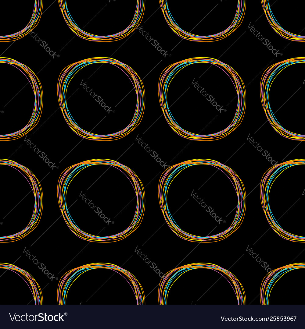 Seamless pattern with colorful line scribble Vector Image
