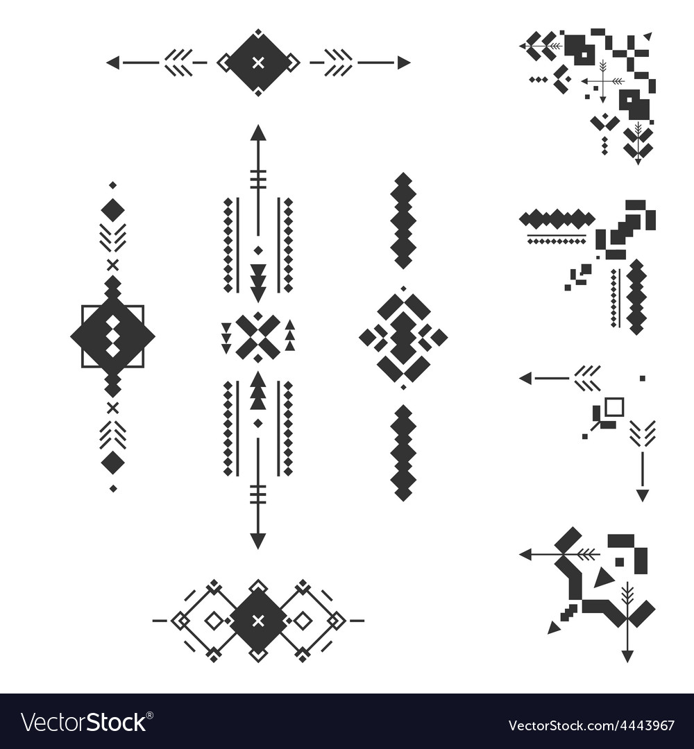 Set tribal elements Royalty Free Vector Image - VectorStock