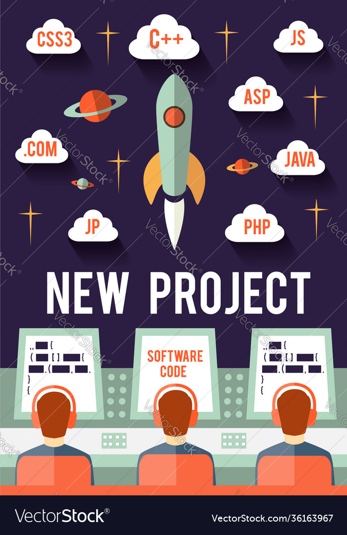 Startup new project Royalty Free Vector Image - VectorStock