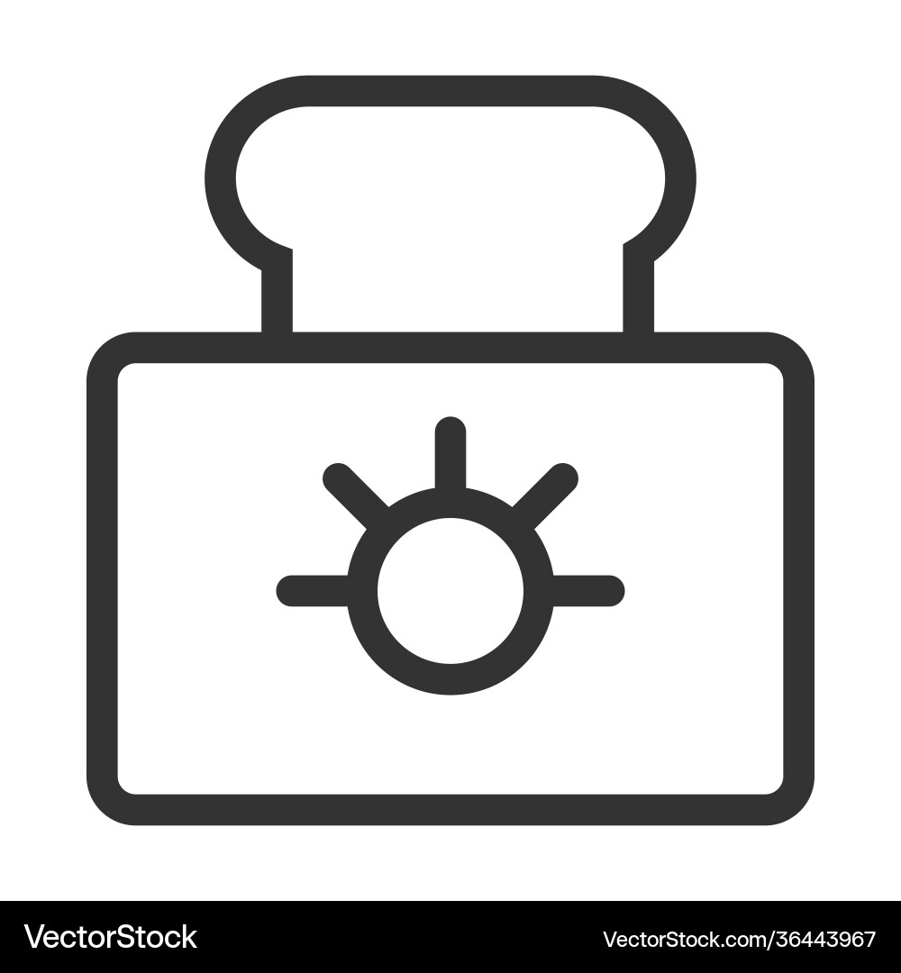 Toaster and toasted bread simple food icon Vector Image