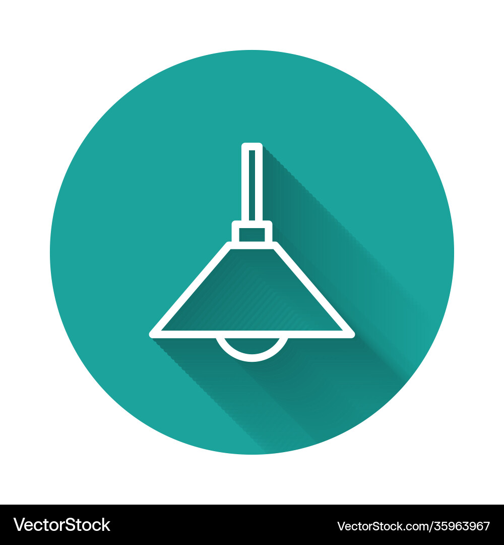 White line lamp hanging icon isolated with long Vector Image