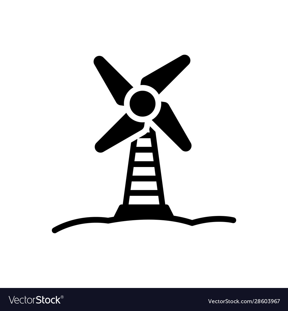 Windmill Royalty Free Vector Image - VectorStock