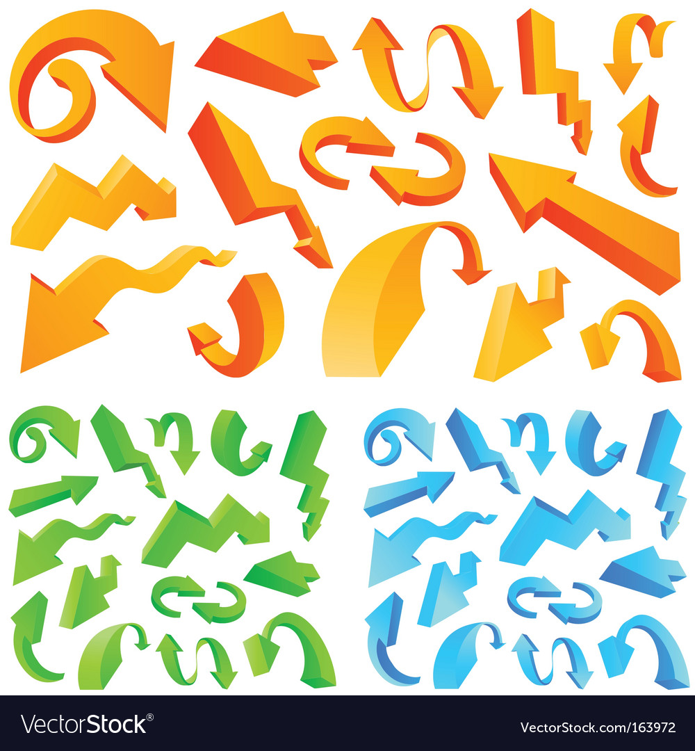 Arrow great set Royalty Free Vector Image - VectorStock