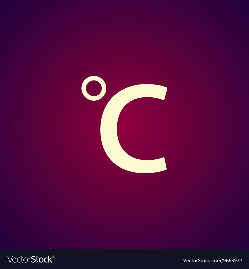 Celsius icon Royalty Free Vector Image - VectorStock