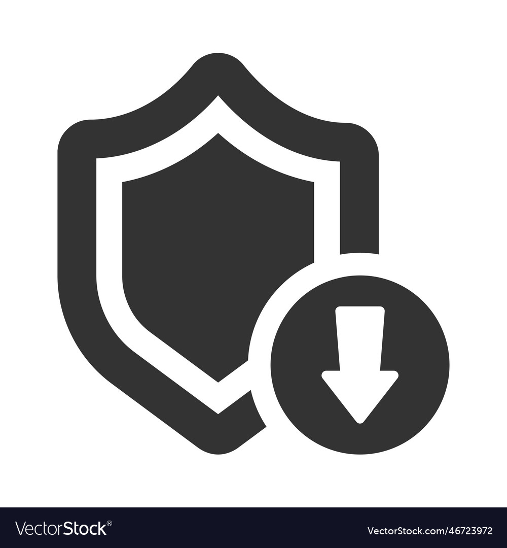Downgrade security icon Royalty Free Vector Image