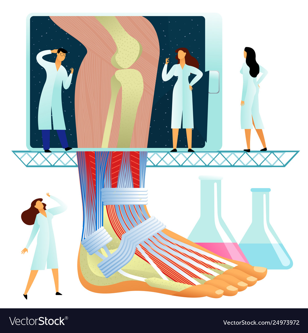 Flat large human foot Royalty Free Vector Image