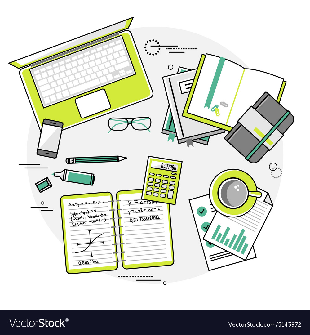 Flat linear design concepts Royalty Free Vector Image