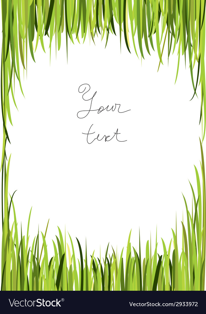 Grass border Royalty Free Vector Image - VectorStock