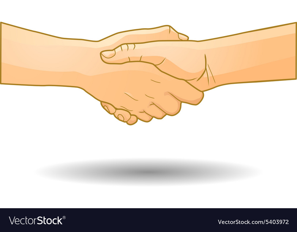 Hand shaking Royalty Free Vector Image - VectorStock
