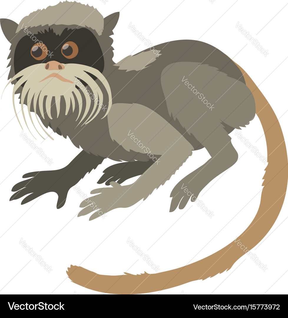 Imperial tamarin icon cartoon style Royalty Free Vector
