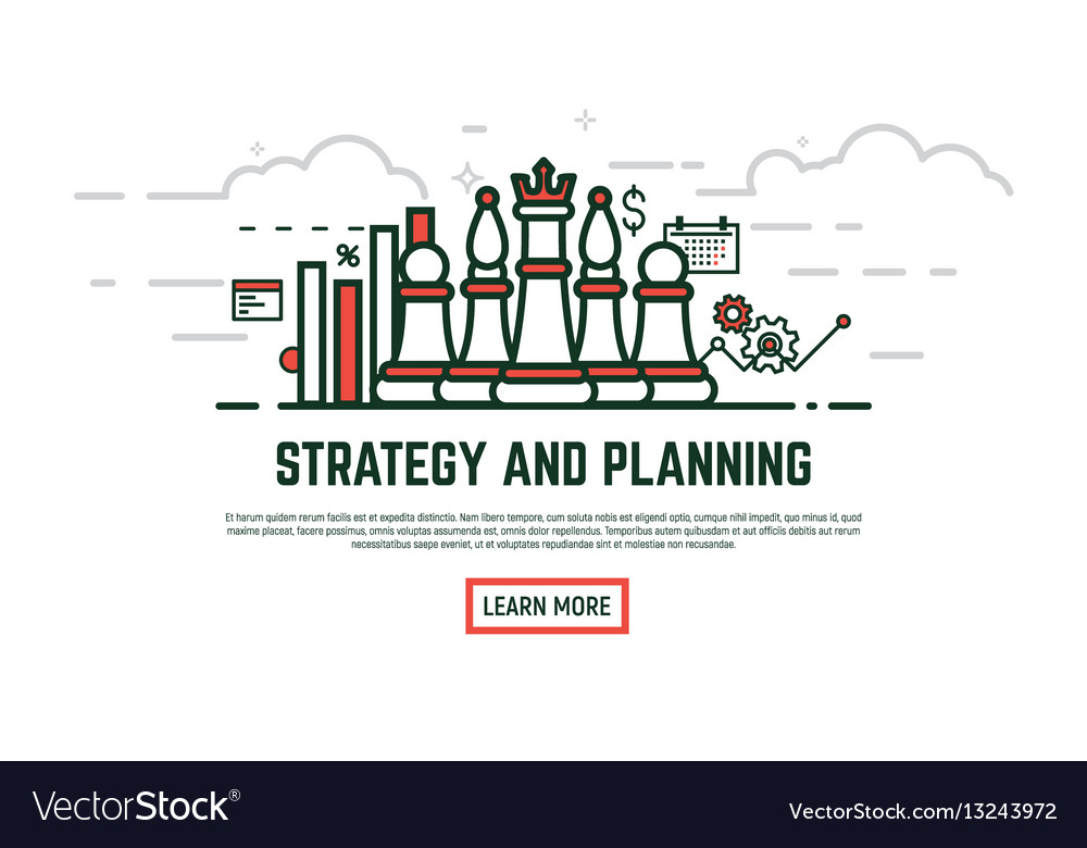 Linear strategy Royalty Free Vector Image - VectorStock