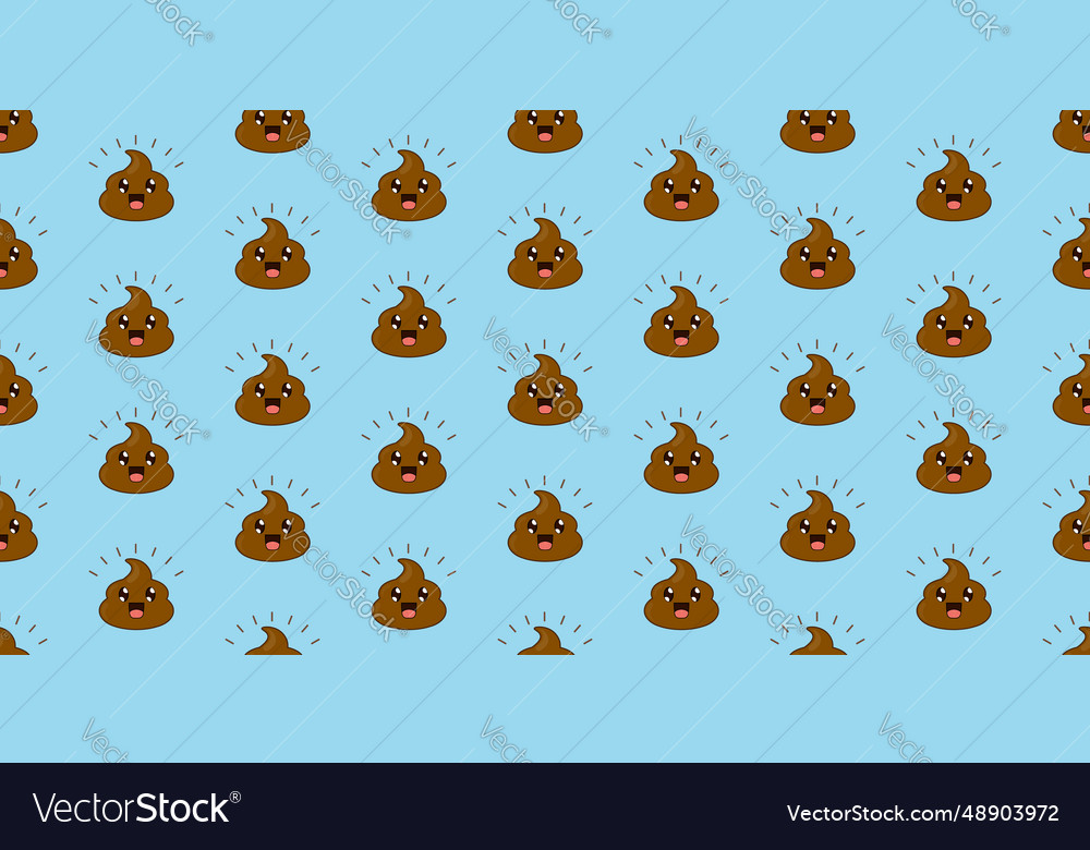 Poop pattern Royalty Free Vector Image - VectorStock