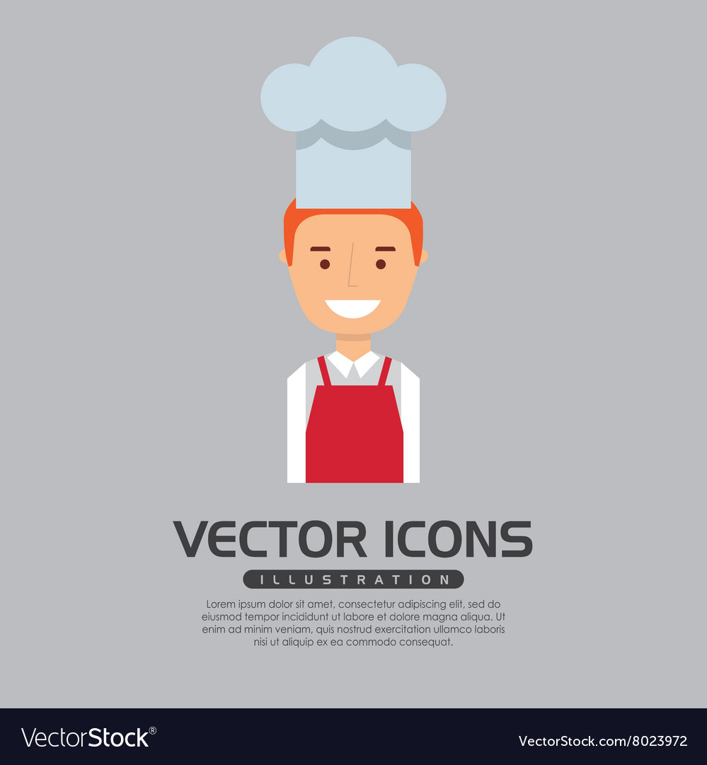Professional chef design Royalty Free Vector Image
